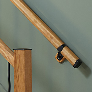 Cheshire Mouldings Rail End Cap in Brushed Nickel and Chrome