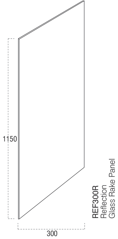 Cheshire Mouldings Reflections Rake Panel in Glass
